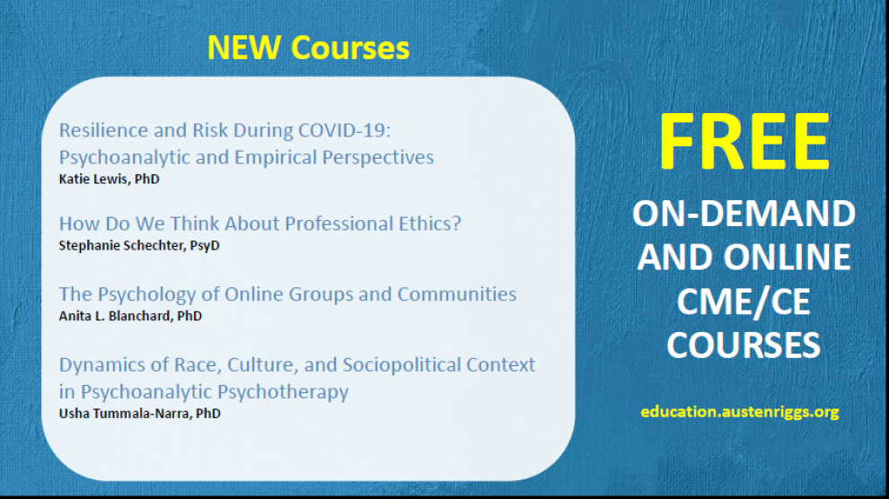 Austen Riggs Online Education